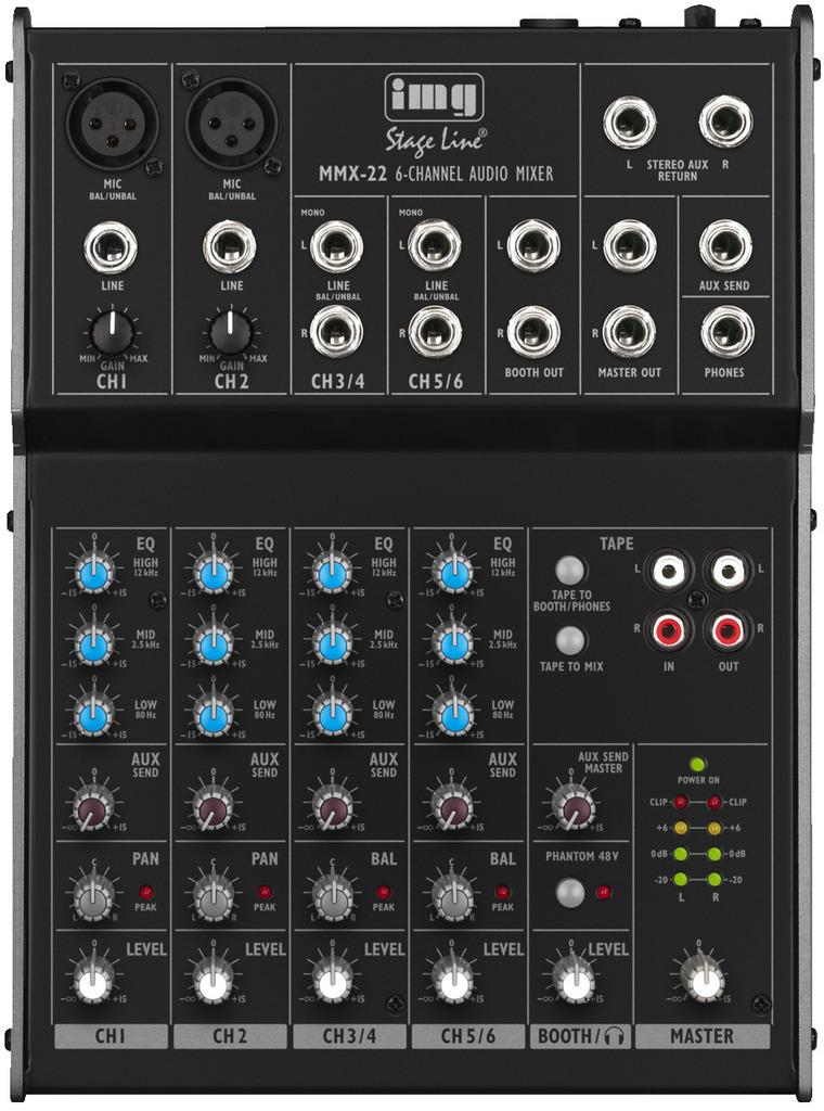 Stage Line MMX-22 4-channel audio mixer